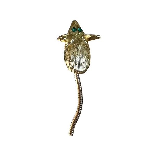 Vintage | Jewelry | Vintage Gold Mouse Brooch | Poshmark
